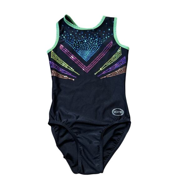Ozone | Other | Ozone Gymnastics Leotard Black Rhinestone Axs Xs Xsmall ...